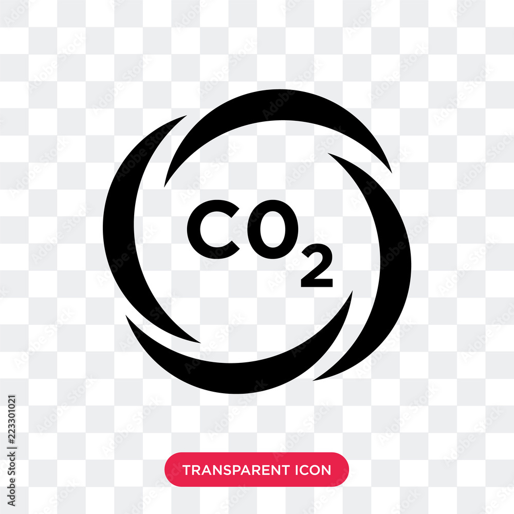 CO2 vector icon isolated on transparent background, CO2 logo design ...