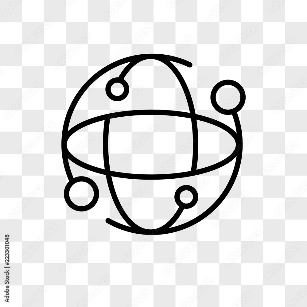 Earth globe vector icon isolated on transparent background, Earth globe ...