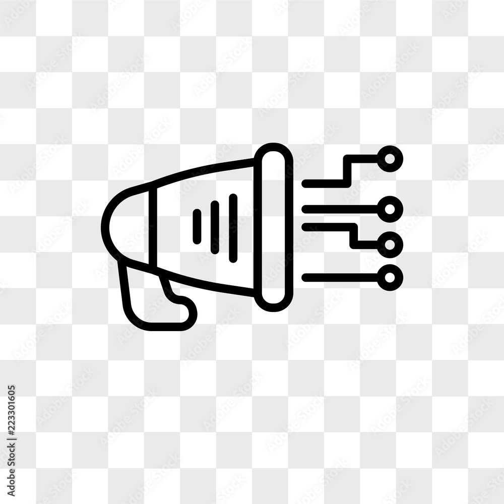 Promote vector icon isolated on transparent background, Promote logo ...