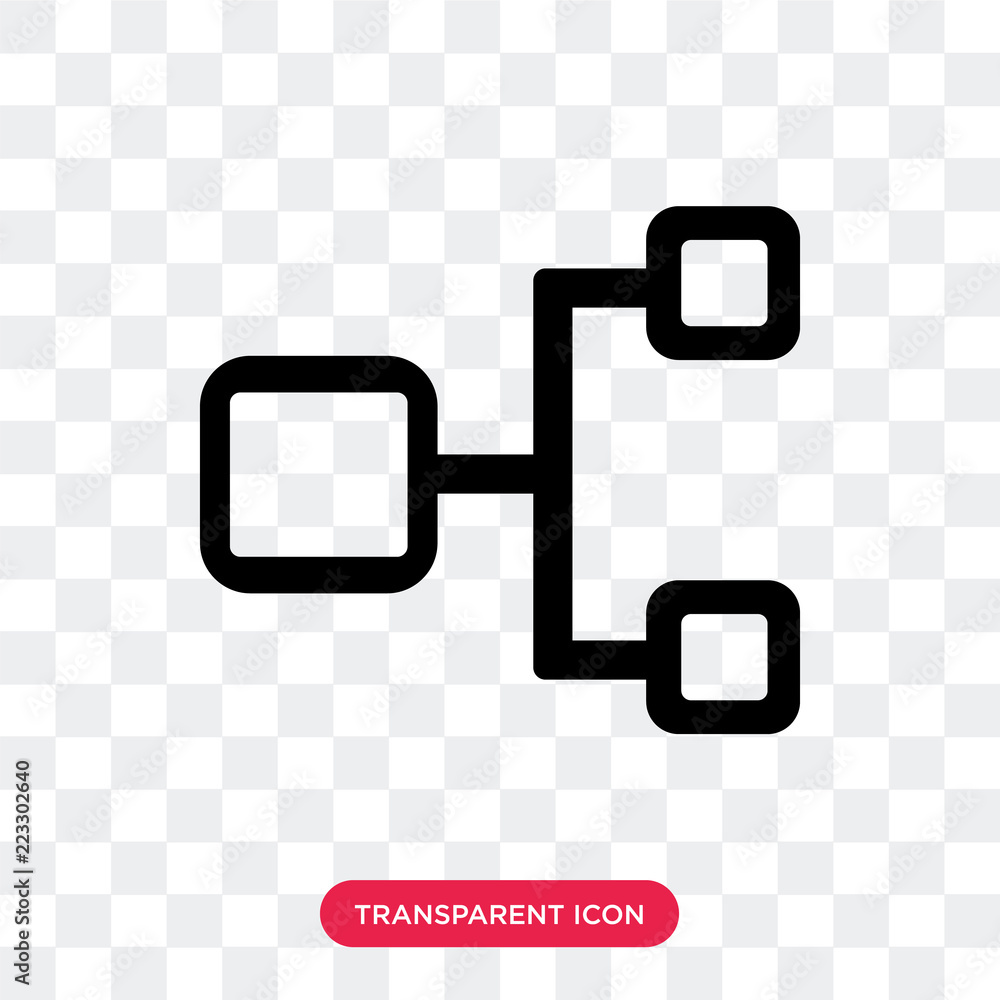 Hierarchical structure vector icon isolated on transparent background, Hierarchical structure ...