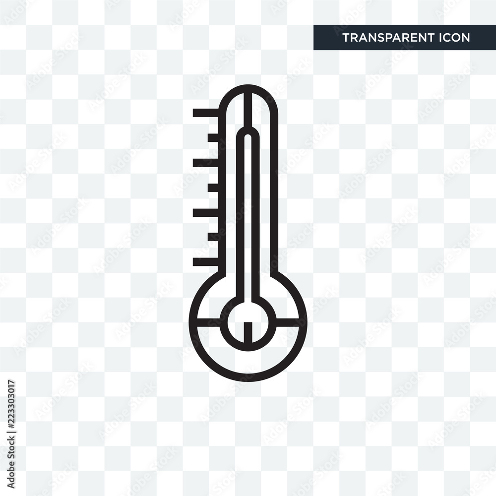 Temperature vector icon isolated on transparent background, Temperature ...