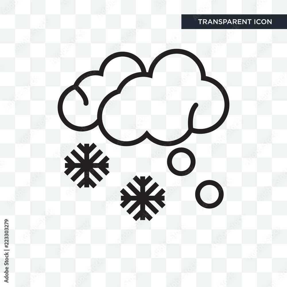 Cloudy vector icon isolated on transparent background, Cloudy logo ...