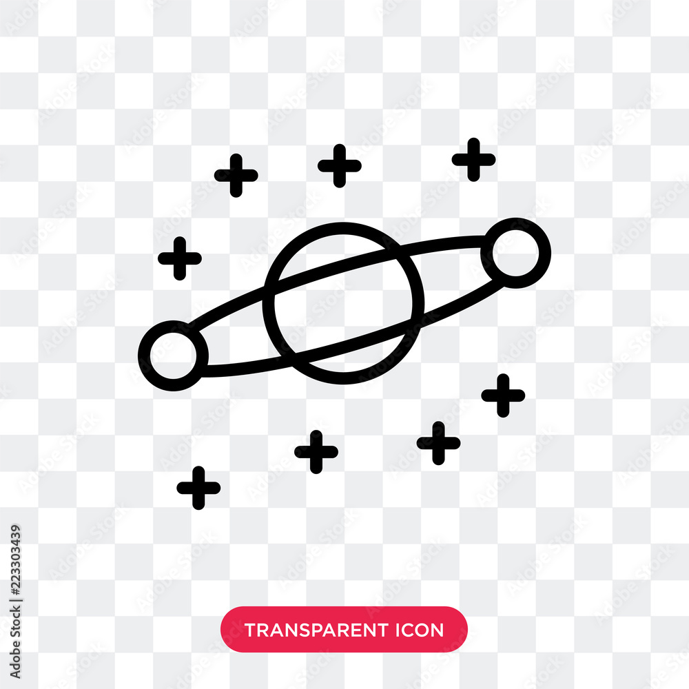 Planet vector icon isolated on transparent background, Planet logo ...