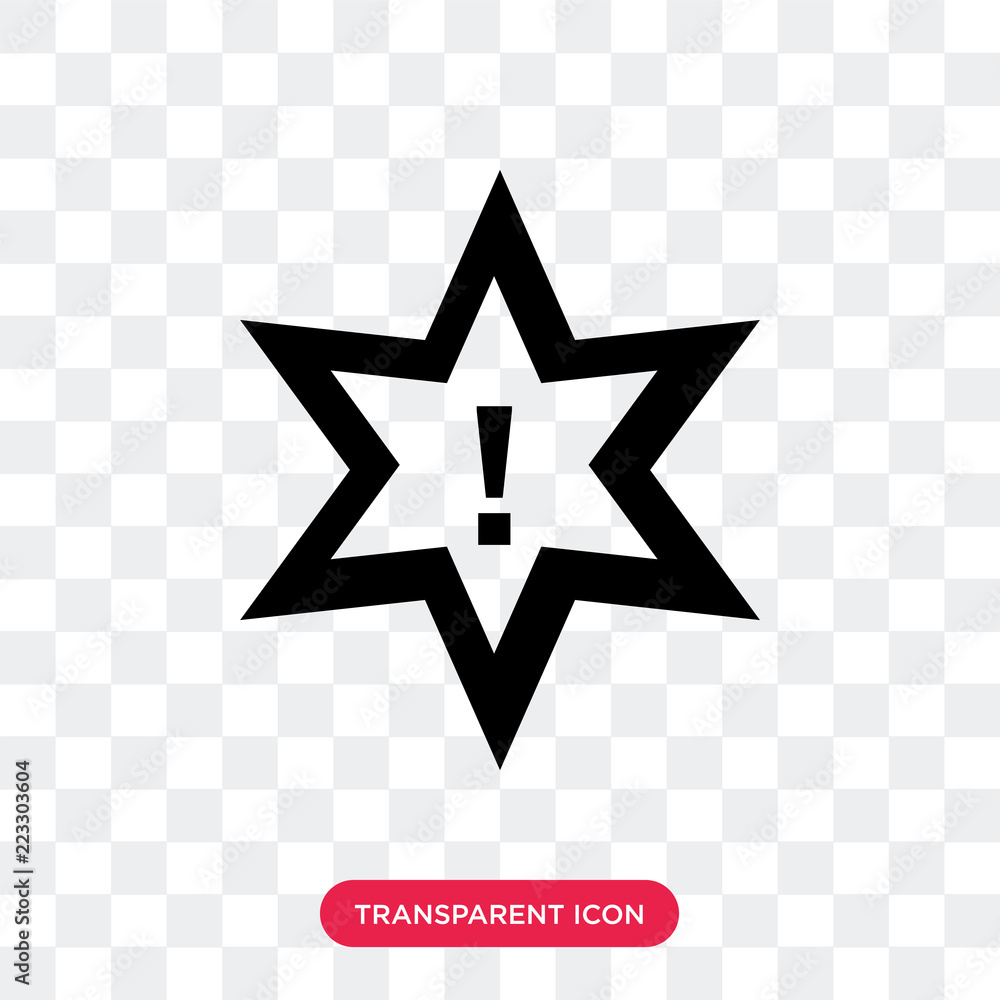 Exclamation vector icon isolated on transparent background, Exclamation ...