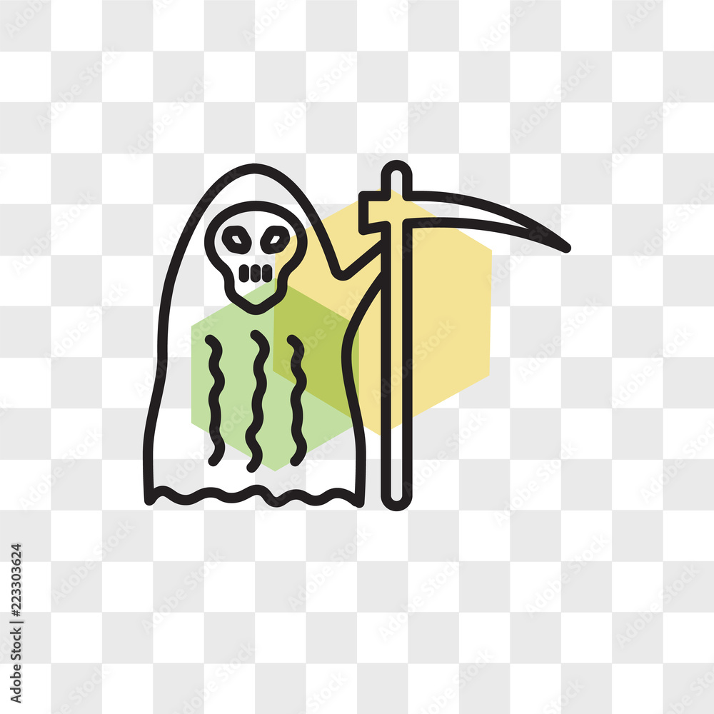 Death vector icon isolated on transparent background, Death logo design ...