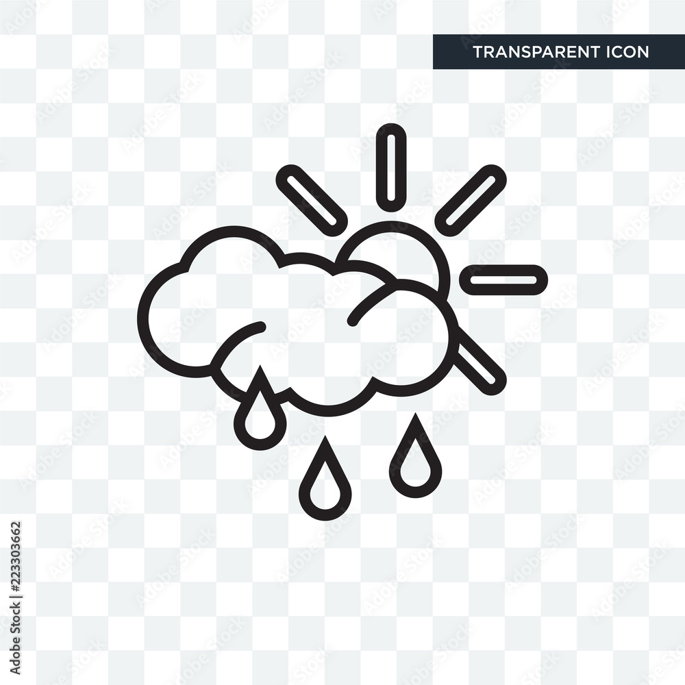 Rain vector icon isolated on transparent background, Rain logo design ...