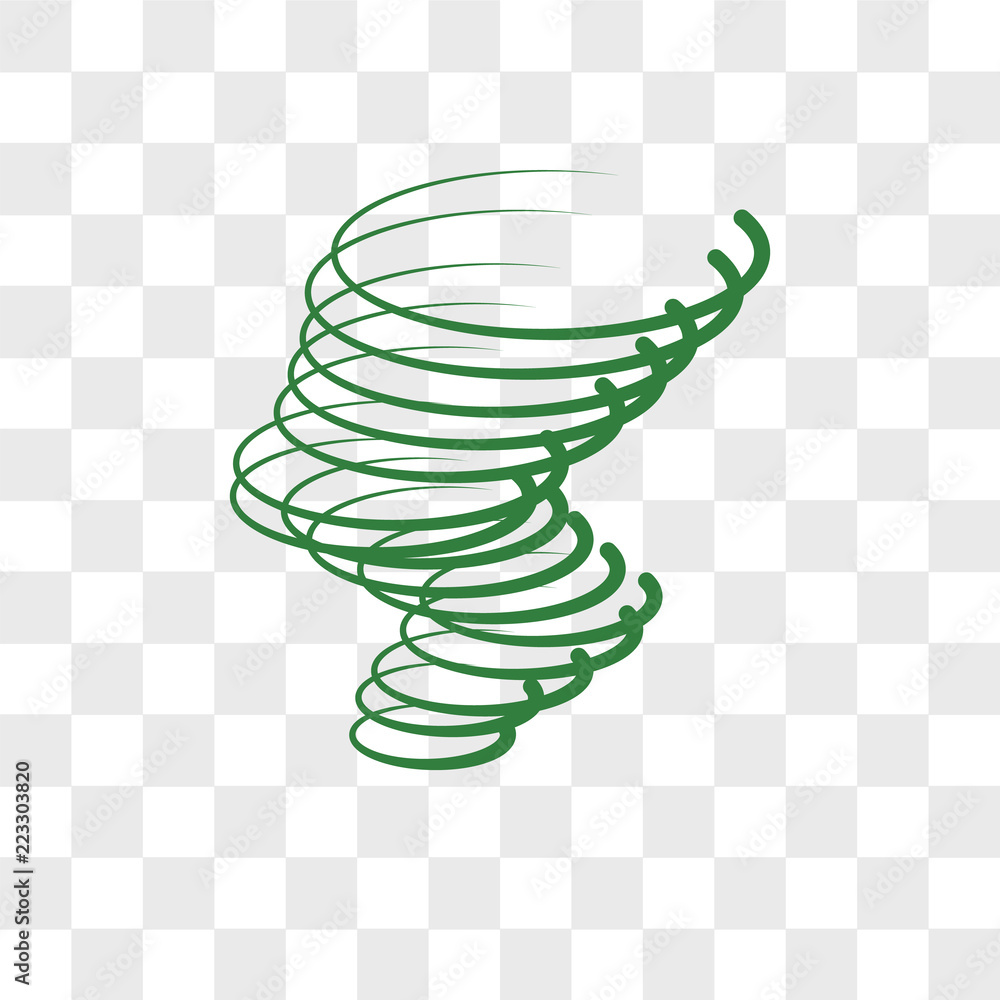 Tornado vector icon isolated on transparent background, Tornado logo ...