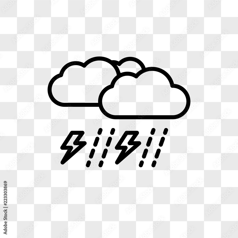 Rain vector icon isolated on transparent background, Rain logo design ...