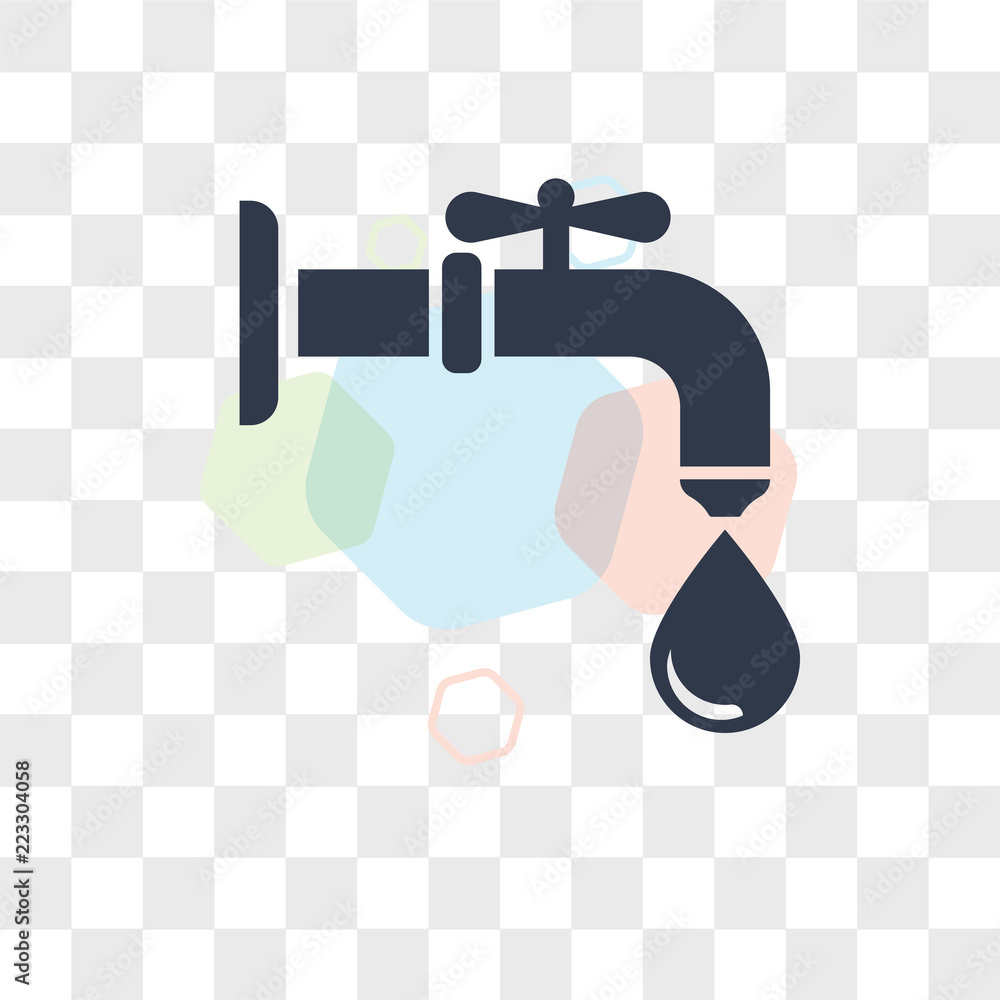 Water tap vector icon isolated on transparent background, Water tap ...