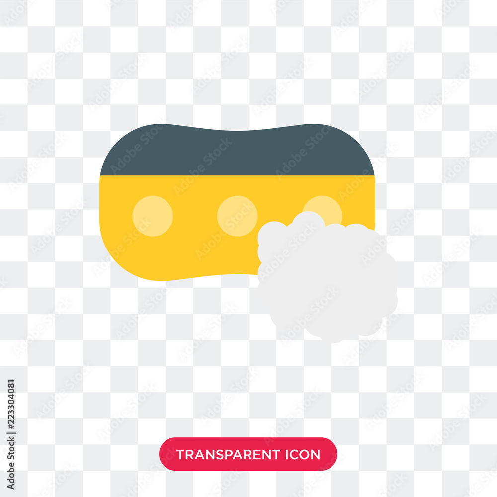 Sponge vector icon isolated on transparent background, Sponge logo ...