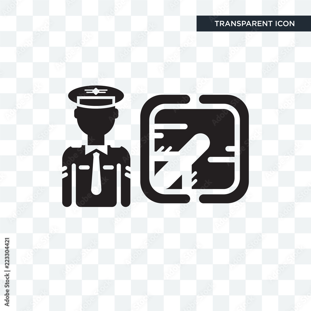 Pilot vector icon isolated on transparent background, Pilot logo design ...