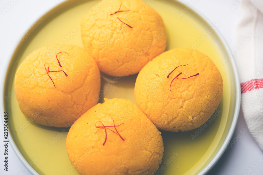 Rajbhog is a traditional Bengali sweet Rasgulla made during Navaratri ...