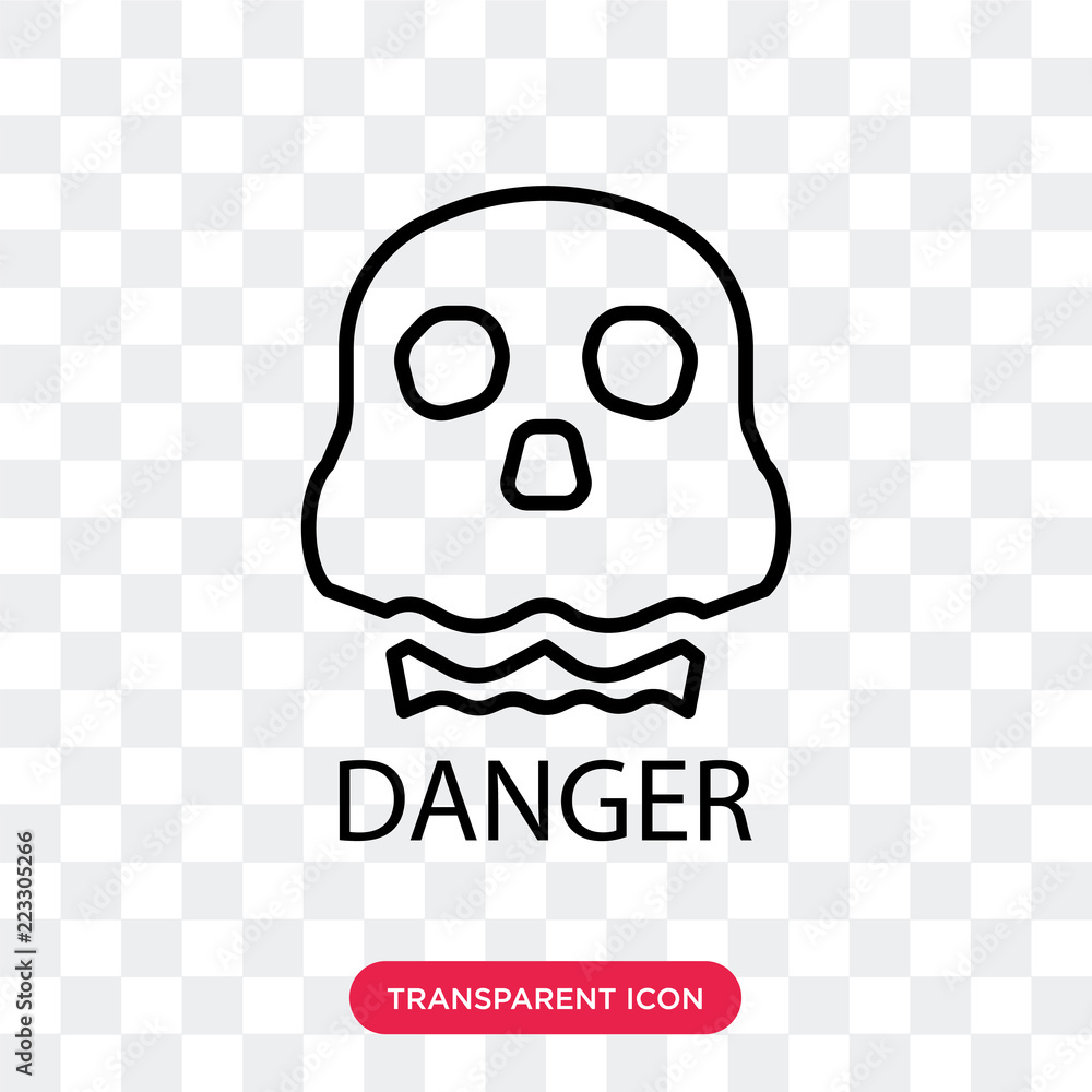 Dangerous vector icon isolated on transparent background, Dangerous ...
