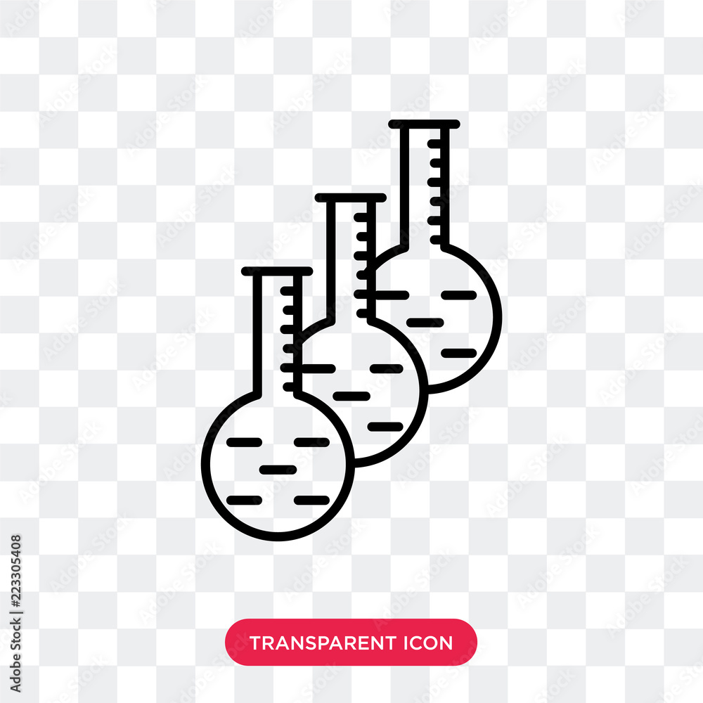 Flasks vector icon isolated on transparent background, Flasks logo ...