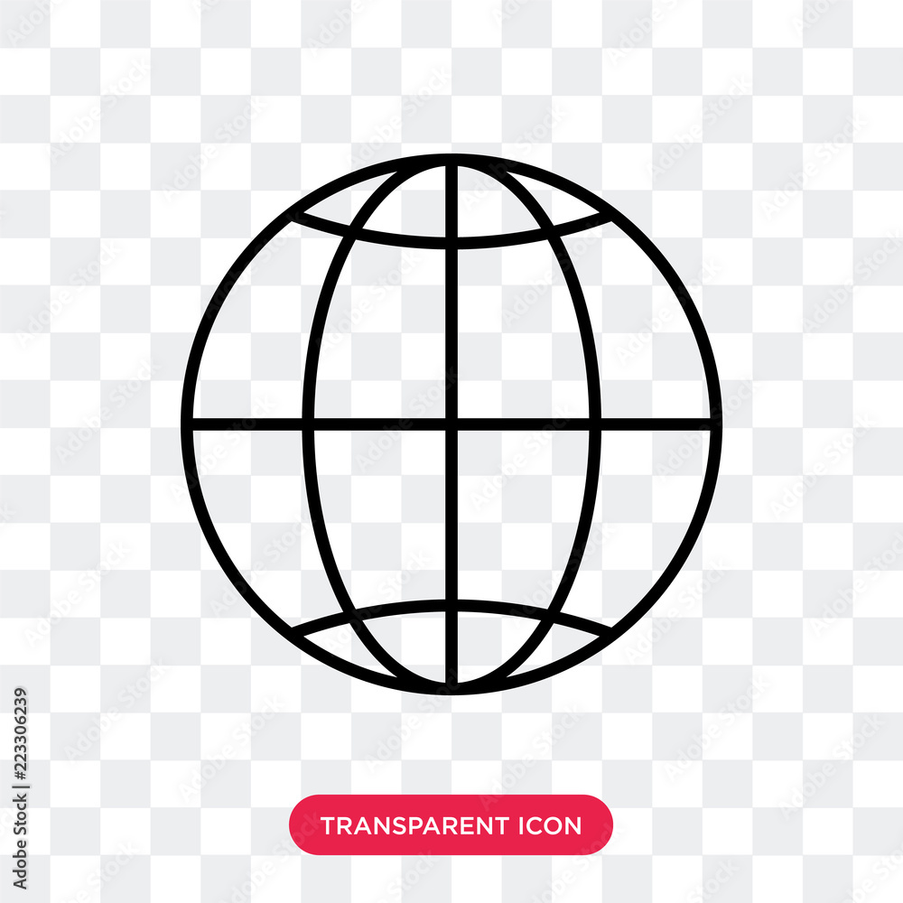 Earth vector icon isolated on transparent background, Earth logo design ...