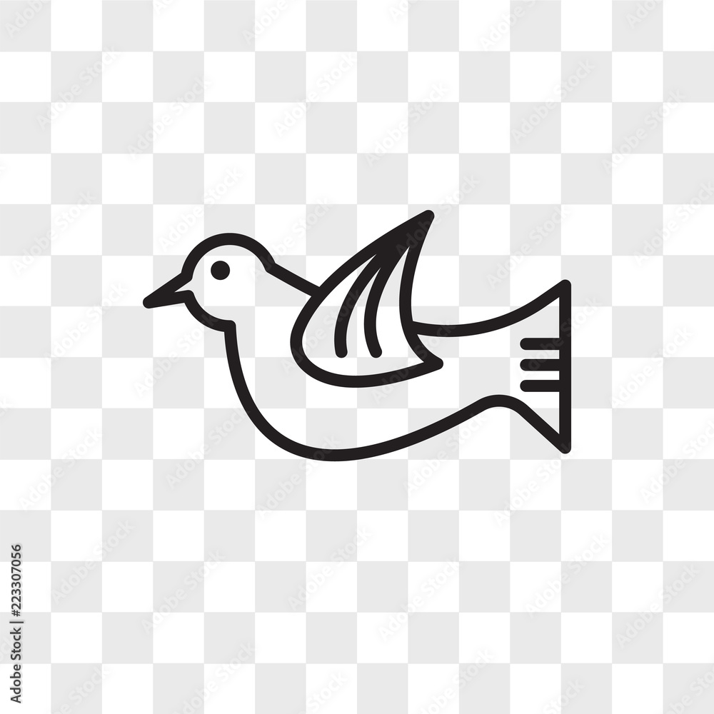 Bird vector icon isolated on transparent background, Bird logo design ...