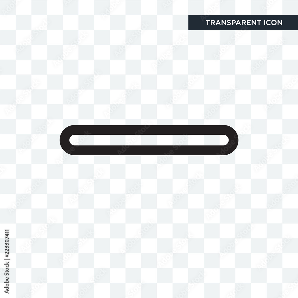 Minus vector icon isolated on transparent background, Minus logo design ...