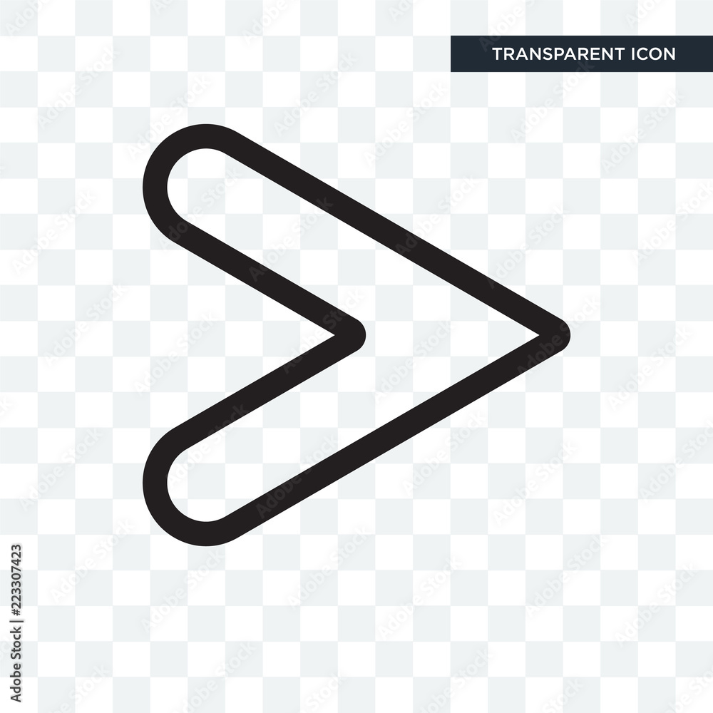 Is greater than vector icon isolated on transparent background, Is ...