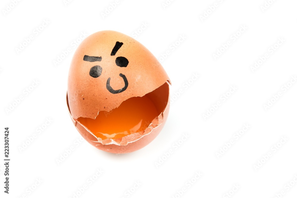Cracked Egg With Face