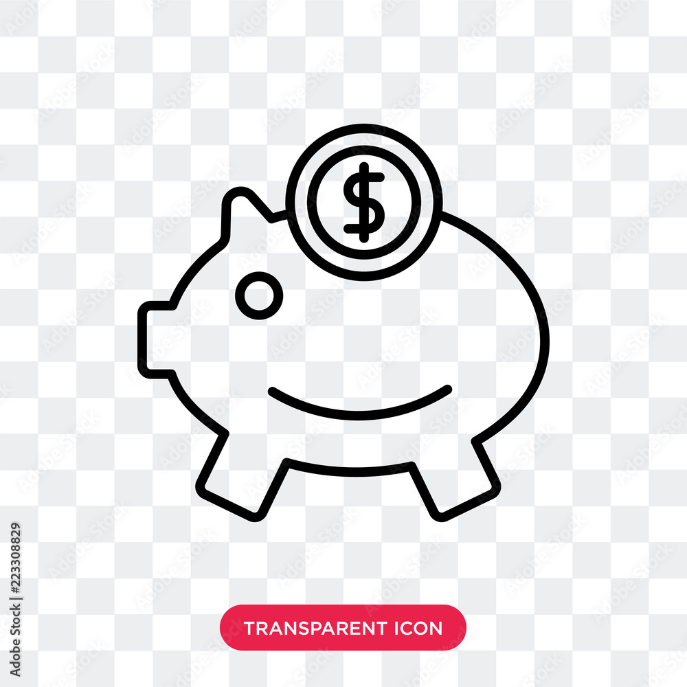 Saving vector icon isolated on transparent background, Saving logo ...