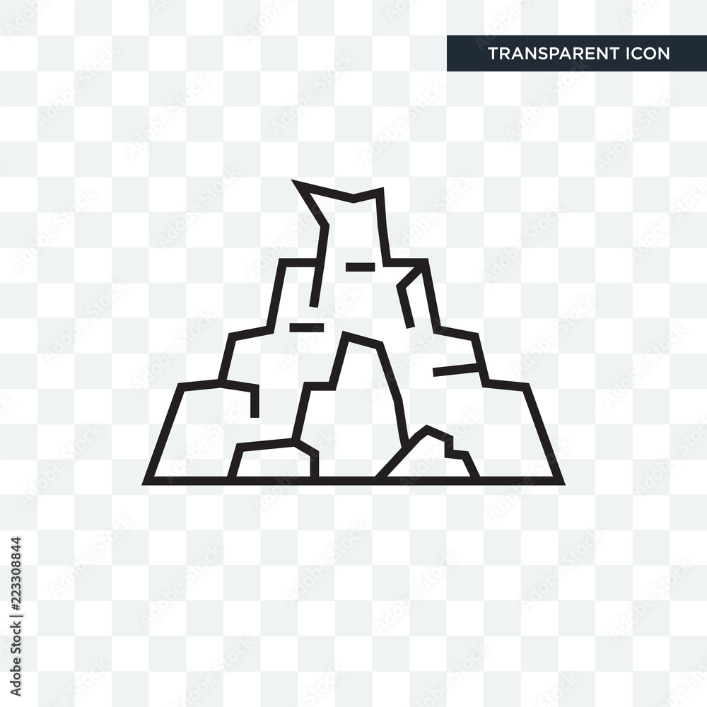Cave vector icon isolated on transparent background, Cave logo design ...