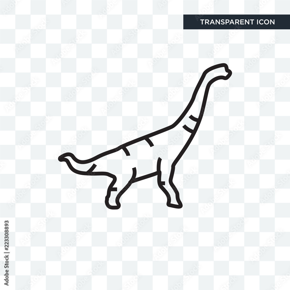 Dinosaur vector icon isolated on transparent background, Dinosaur logo ...