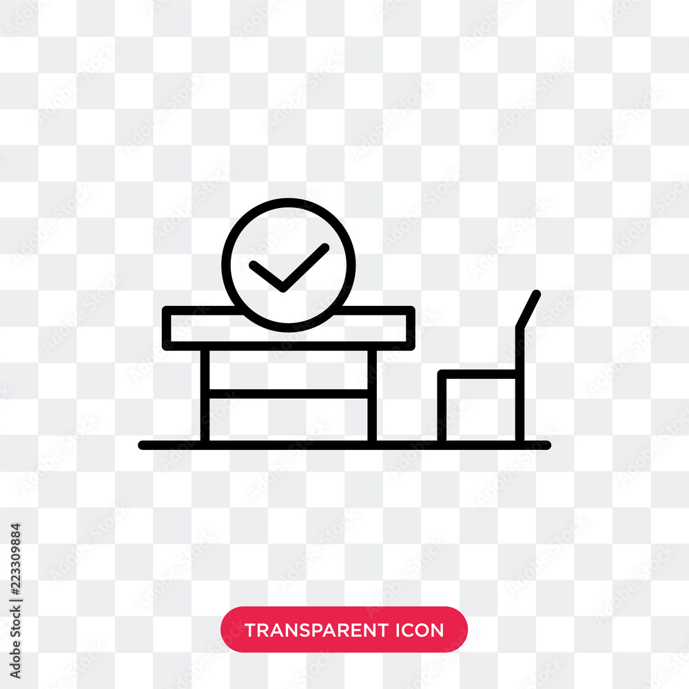 Reservation vector icon isolated on transparent background, Reservation ...