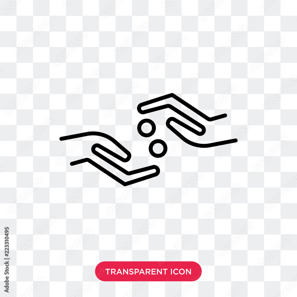 Sadaqah vector icon isolated on transparent background, Sadaqah logo ...