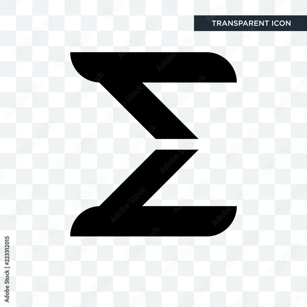 sigma vector icon isolated on transparent background, sigma logo design ...