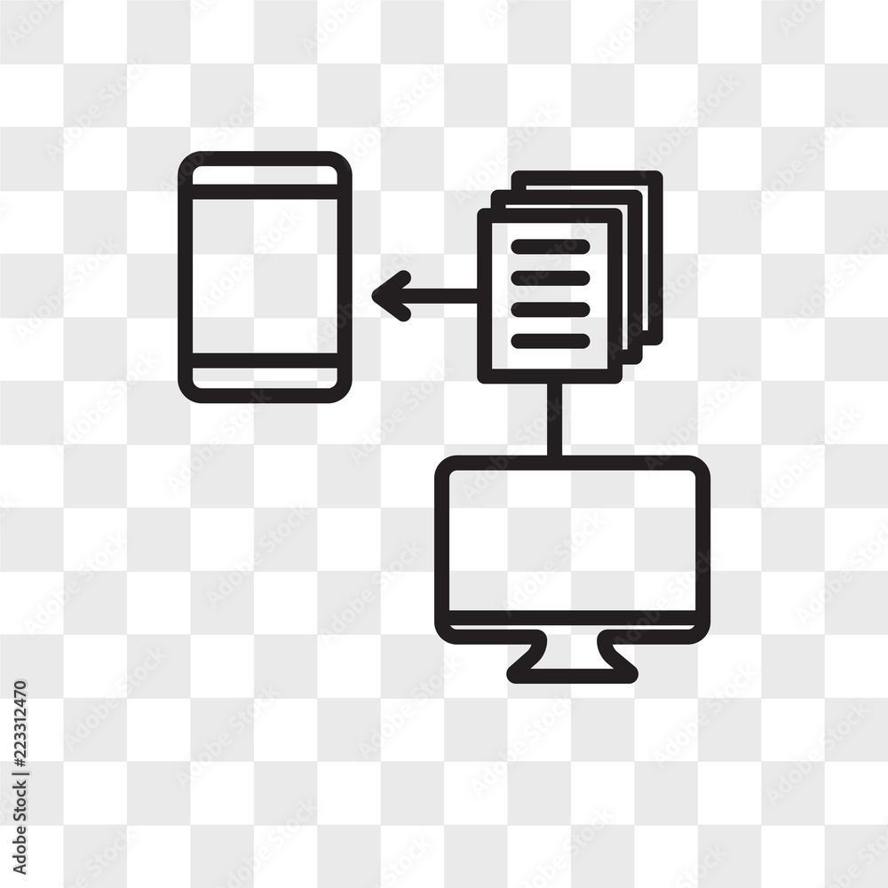 Transfer vector icon isolated on transparent background, Transfer logo ...