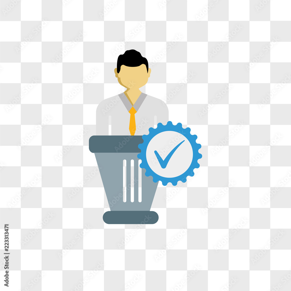 Politician vector icon isolated on transparent background, Politician ...