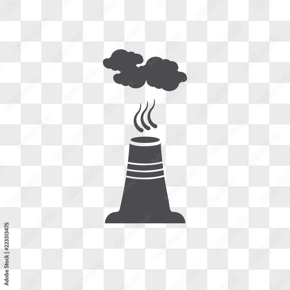 Pollution vector icon isolated on transparent background, Pollution ...