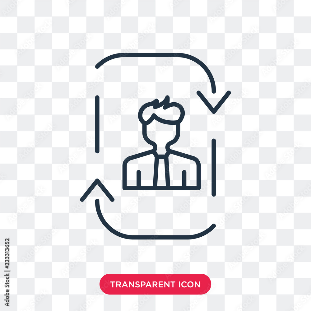 Manager vector icon isolated on transparent background, Manager logo ...