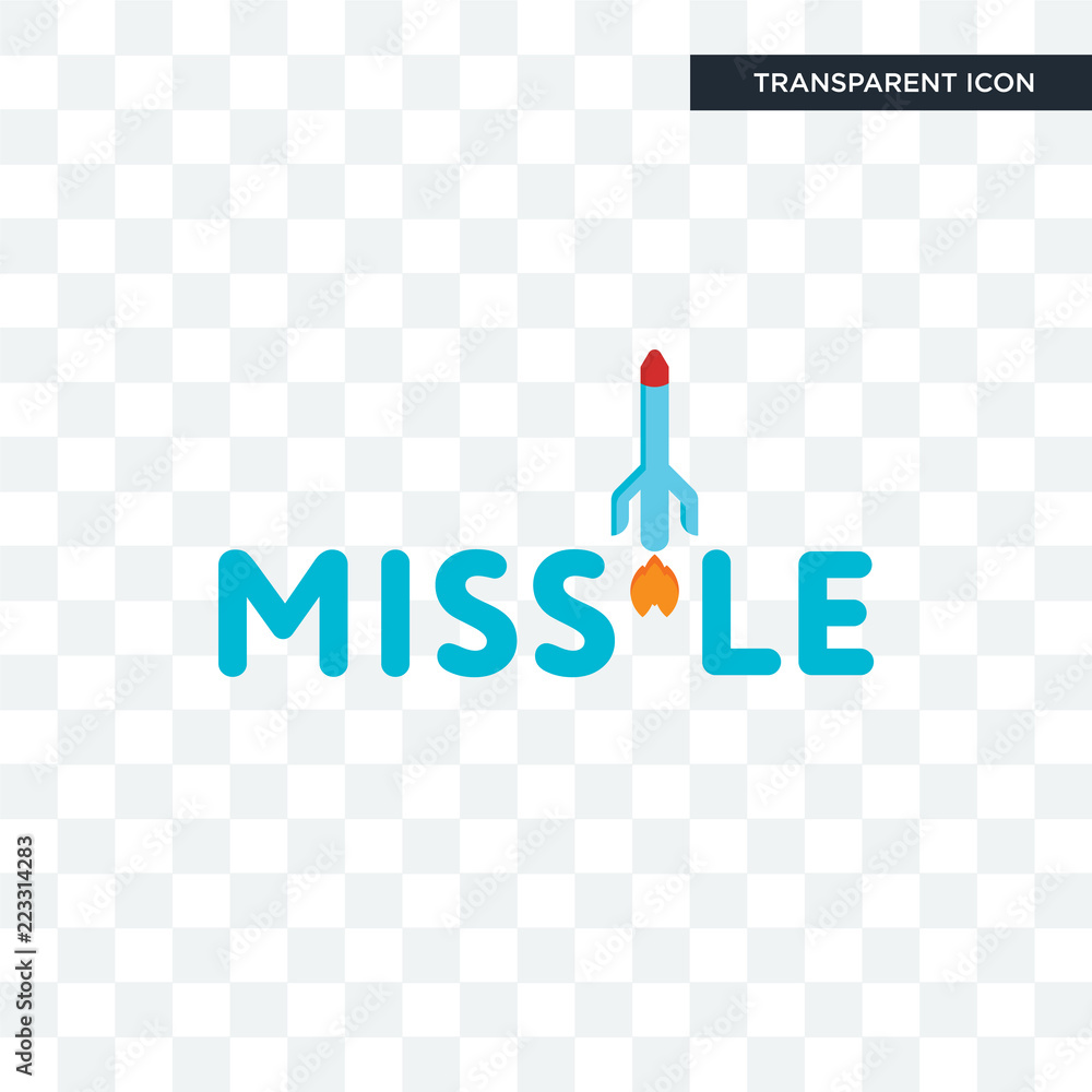 missile vector icon isolated on transparent background, missile logo ...