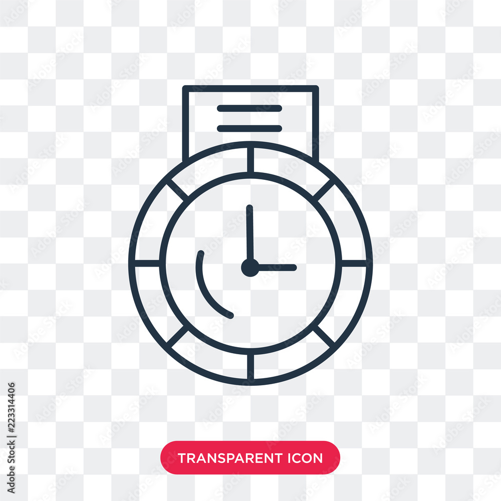 Clock vector icon isolated on transparent background, Clock logo design ...