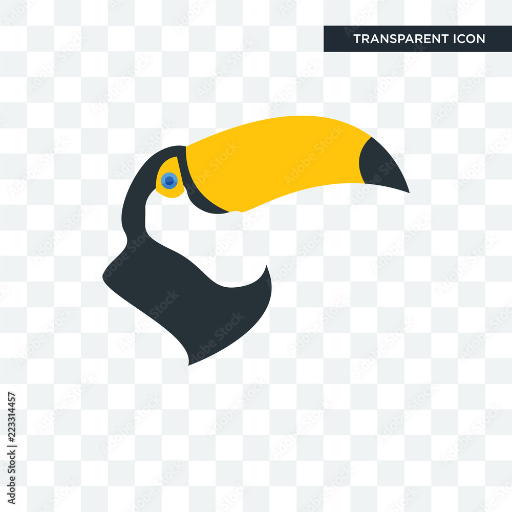 tucan vector icon isolated on transparent background, tucan logo design ...