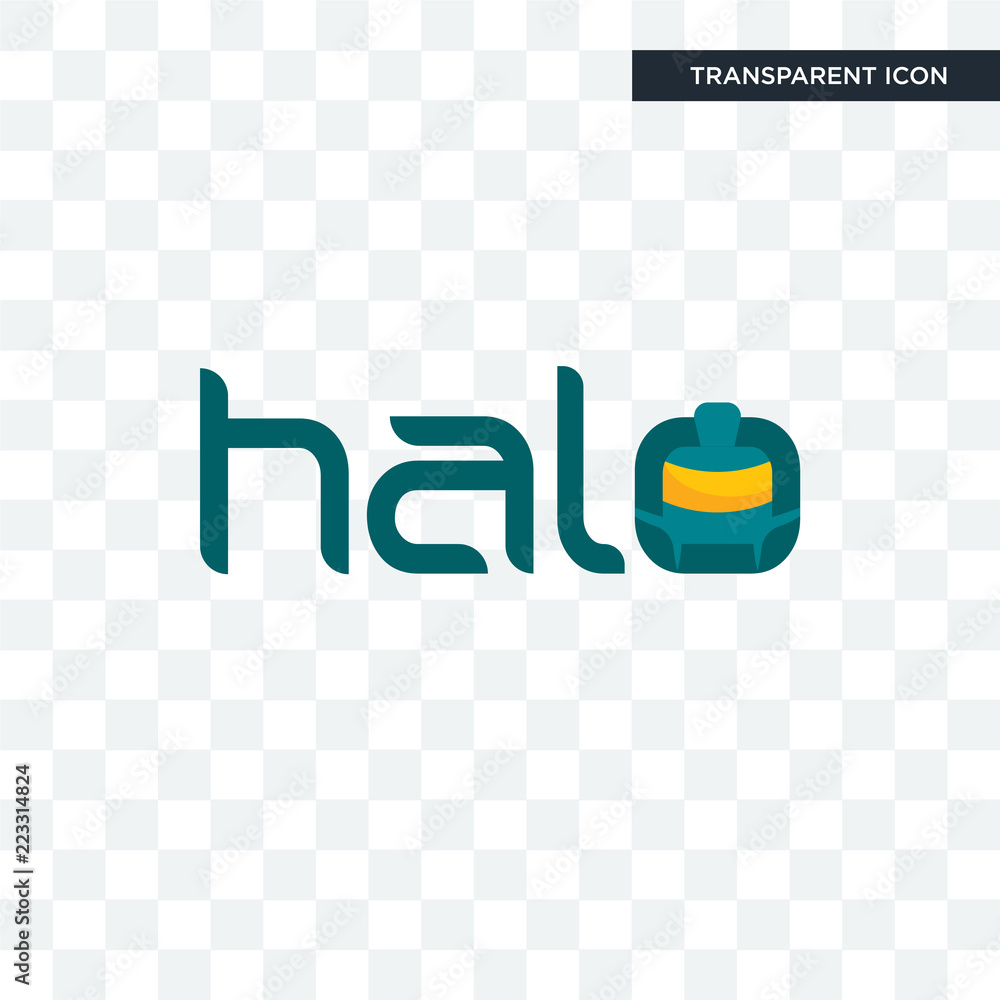 halo vector icon isolated on transparent background, halo logo design ...