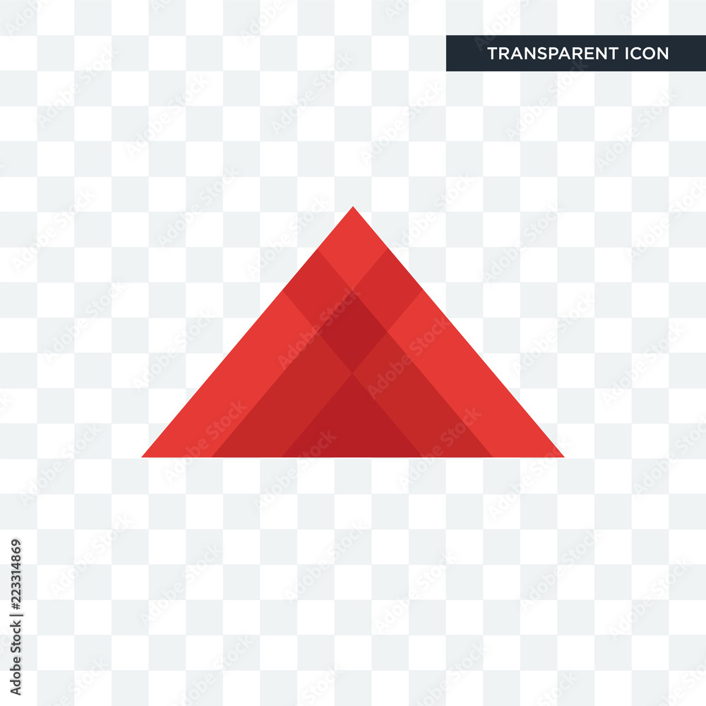 pyramid vector icon isolated on transparent background, pyramid logo ...