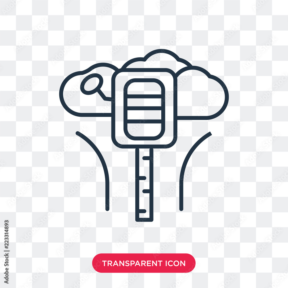 Control tower vector icon isolated on transparent background, Control ...