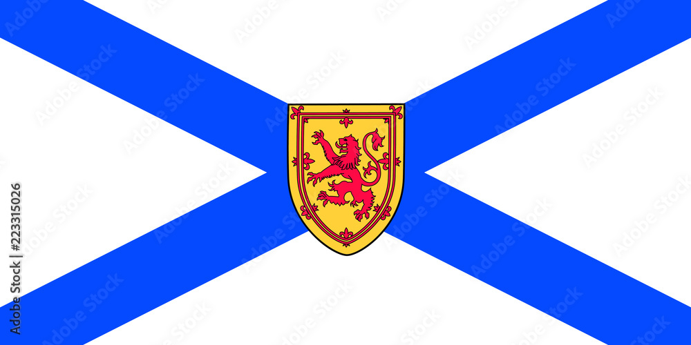 Vector flag of Nova Scotia province Canada. Halifax, Cape Breton Stock ...