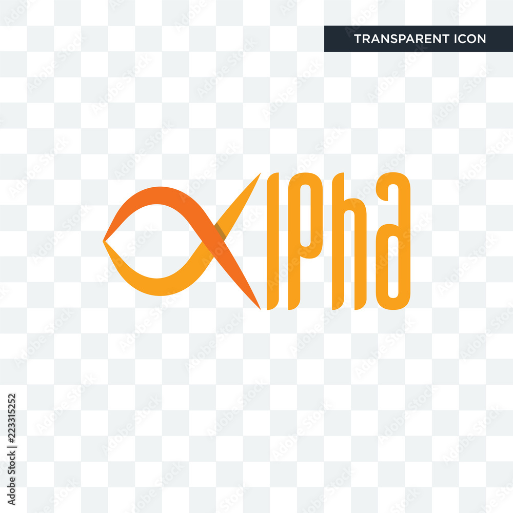 alpha vector icon isolated on transparent background, alpha logo design ...