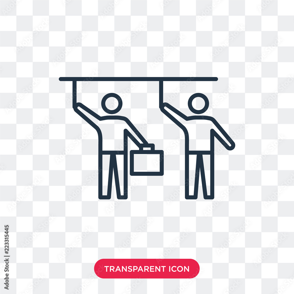 Passenger vector icon isolated on transparent background, Passenger ...