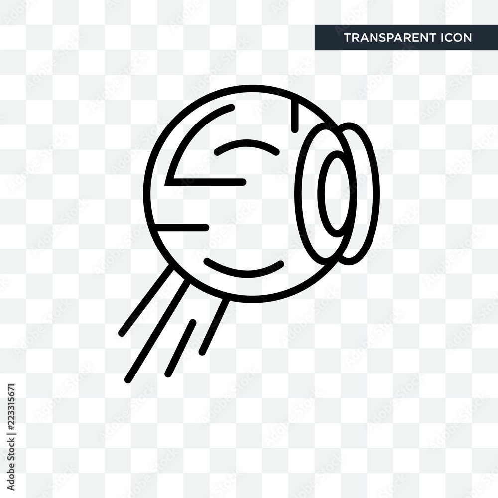 Eyeball Structure vector icon isolated on transparent background ...