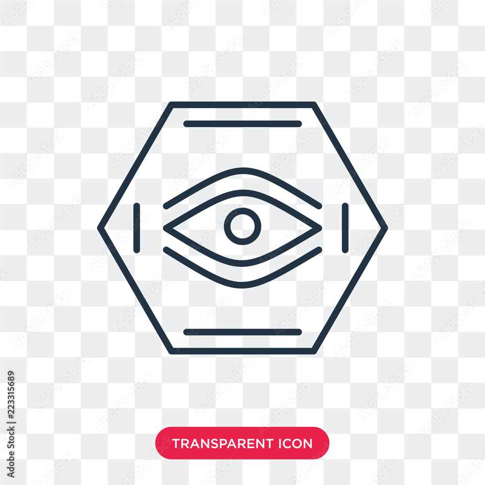 Visibility vector icon isolated on transparent background, Visibility logo design Stock Vector ...