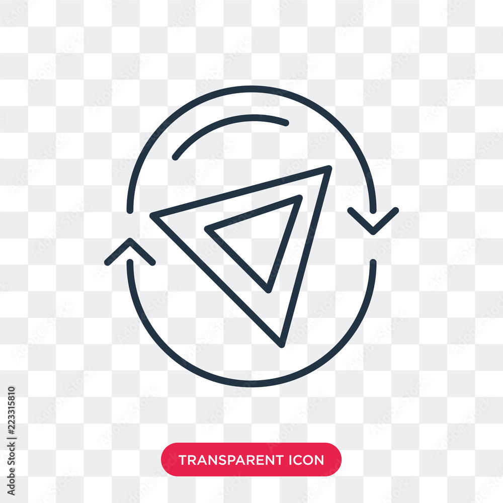 Rotate vector icon isolated on transparent background, Rotate logo ...