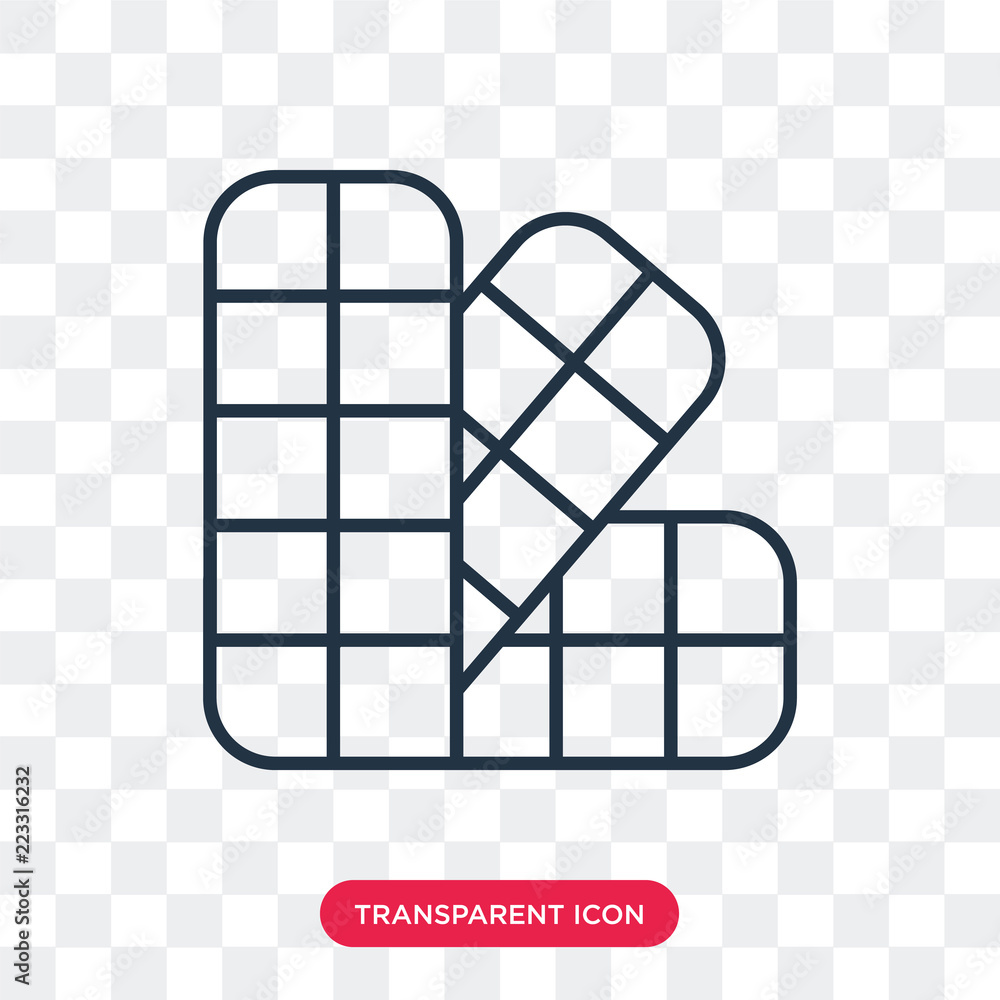 Pantone vector icon isolated on transparent background, Pantone logo ...