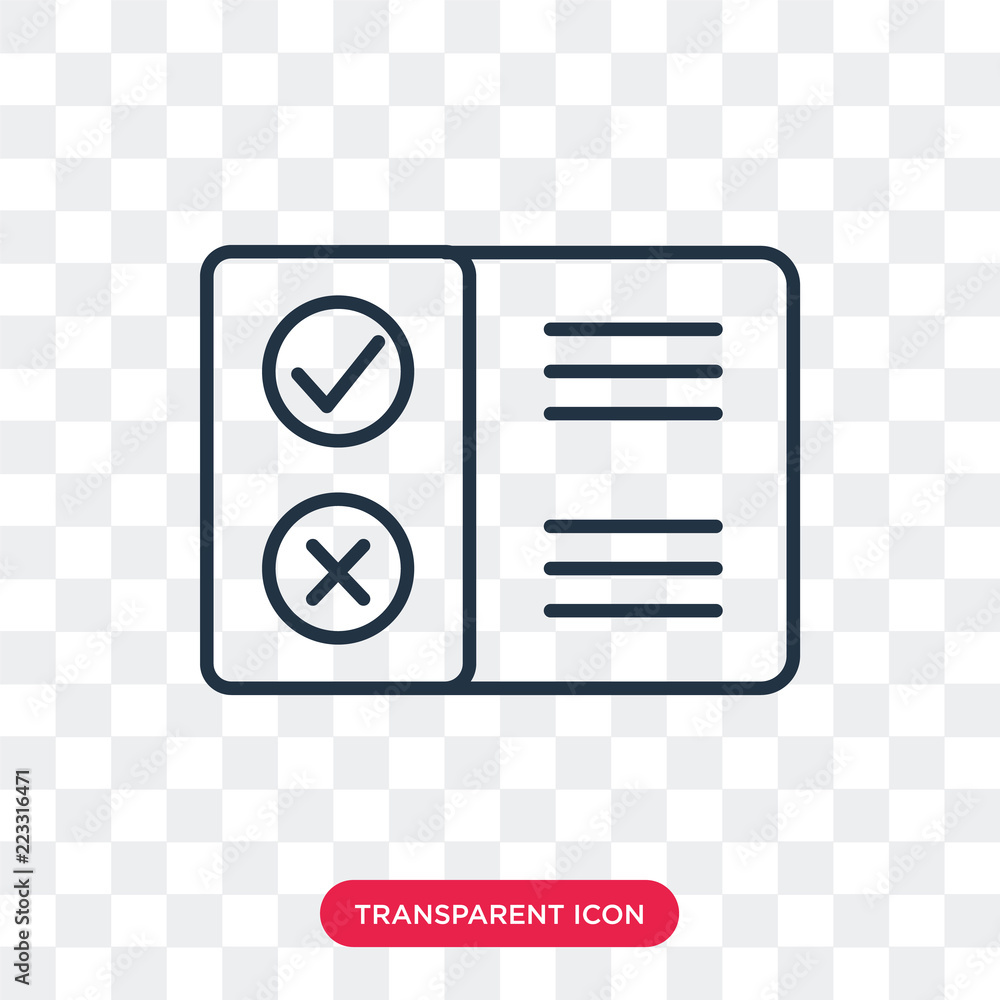 Pros and cons vector icon isolated on transparent background, Pros and ...