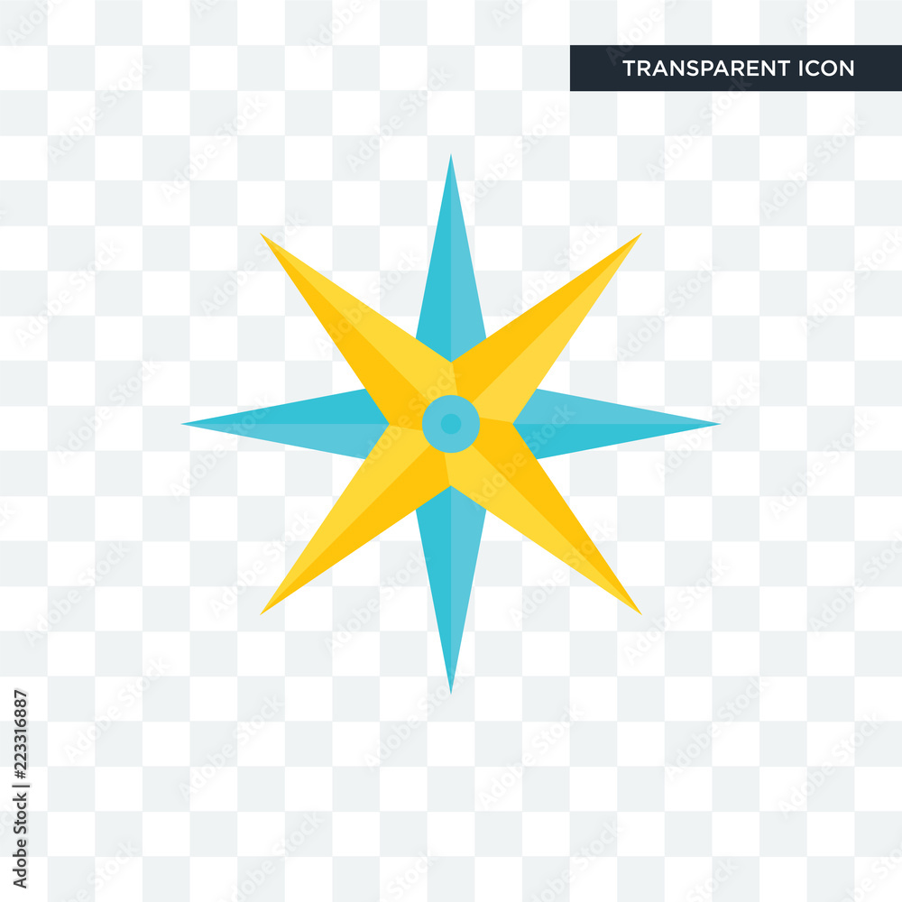 Compass vector icon isolated on transparent background, Compass logo ...