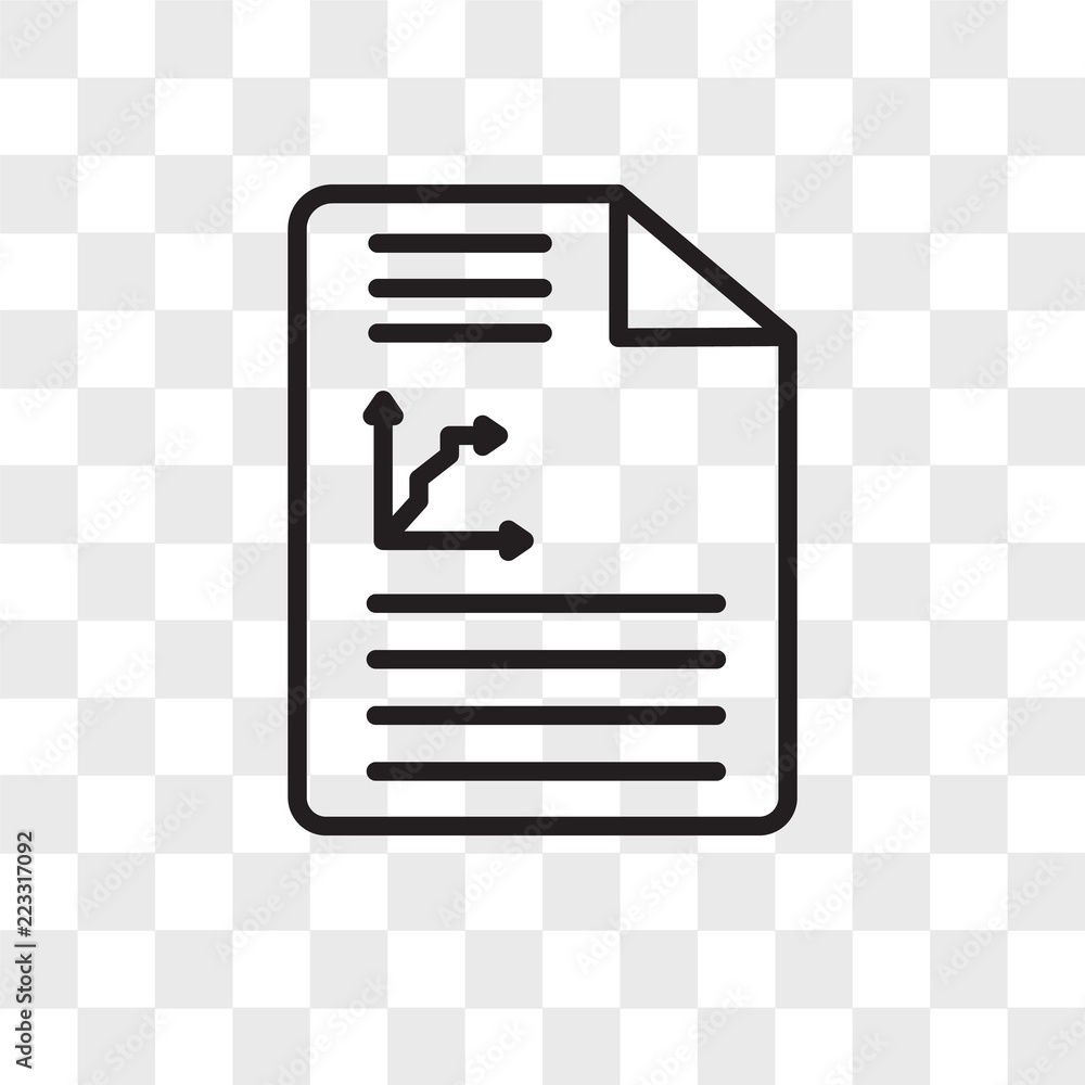 Report vector icon isolated on transparent background, Report logo ...