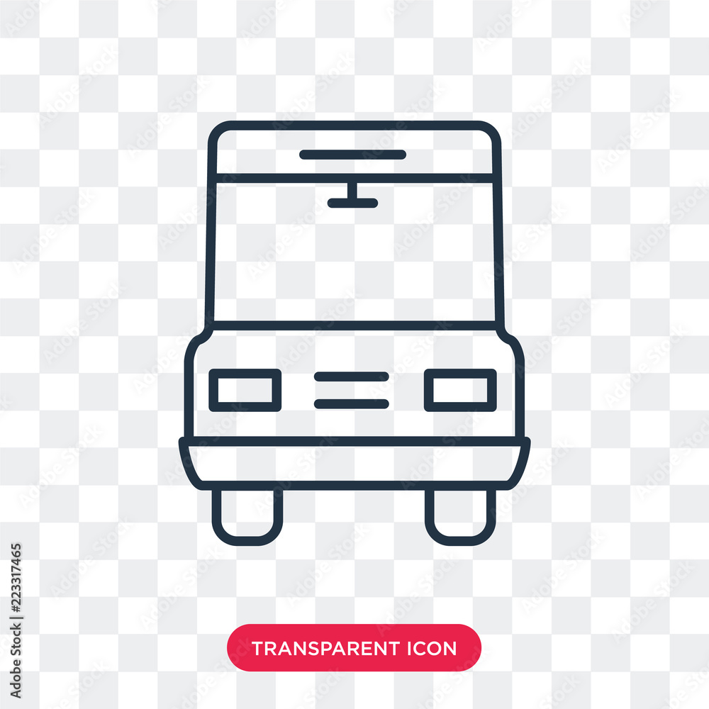 Prison bus vector icon isolated on transparent background, Prison bus ...